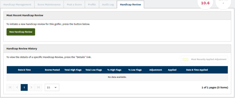 USGA HANDICAP REVIEW TOOL - Colorado Golf Association
